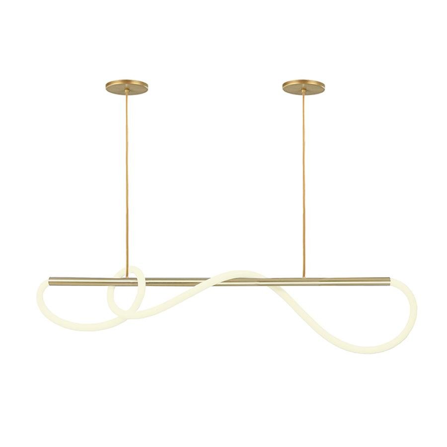 Pendente LED Corda Retangular Metal e Silicone Bronze PD1245 ...