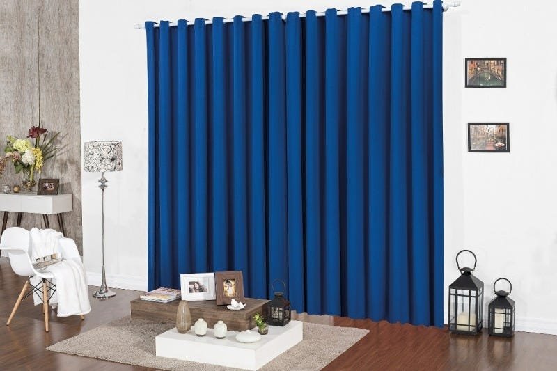 Cortina Barcelona 240x170 Azul Royal | MadeiraMadeira