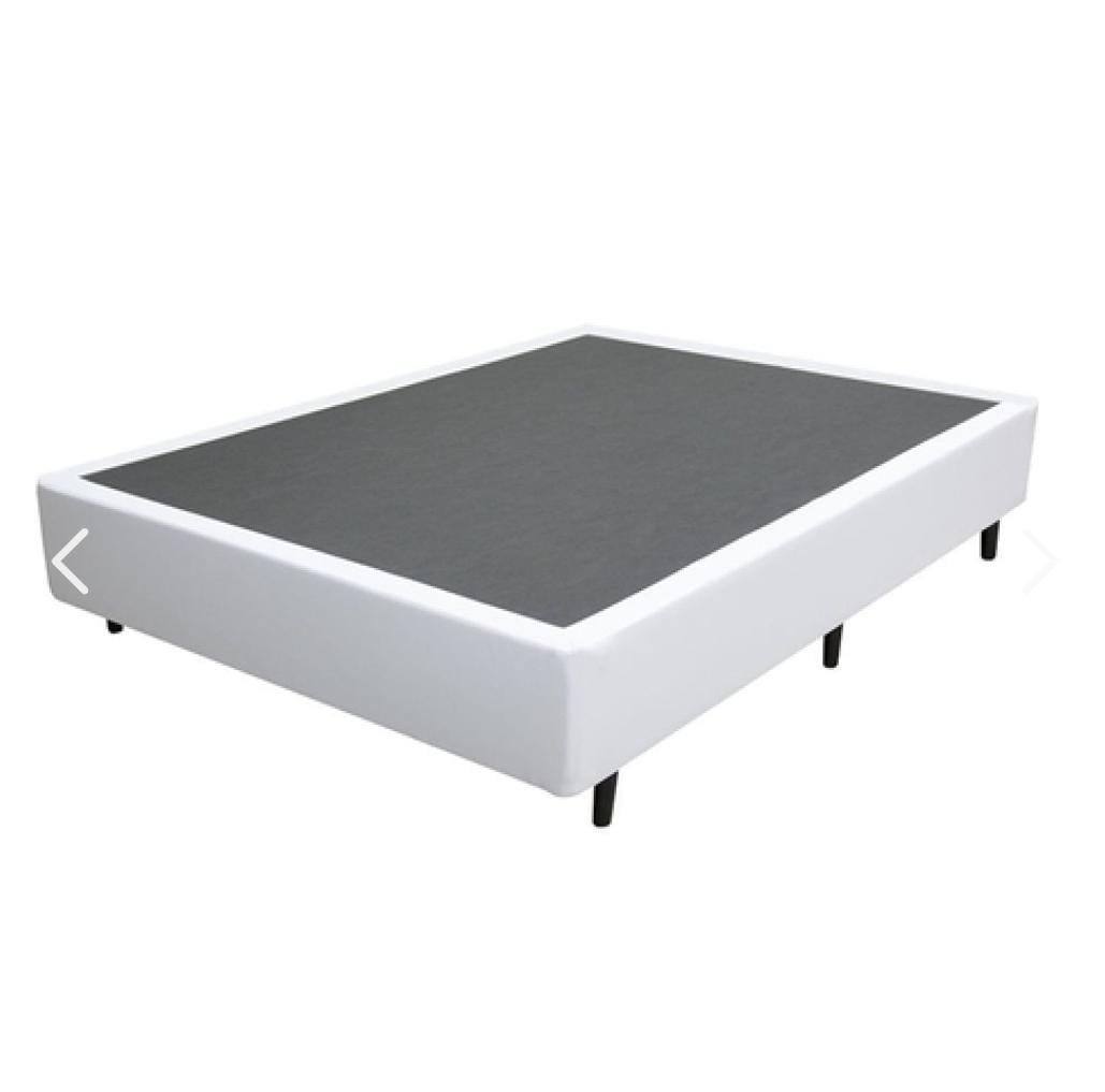 Base Box Casal DT Box 38x138x188 Courino Branco | MadeiraMadeira