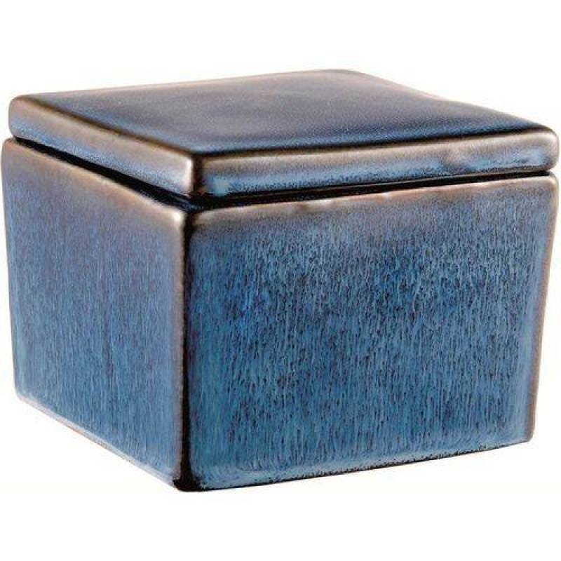 Caixa De Cerâmica Quadrada Azul Pond Pequeno 6944 Mart | MadeiraMadeira