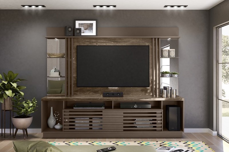 Painel Frizz Gold para TV de até 55 polegadas - IMPERIAL / SÉPIA ...