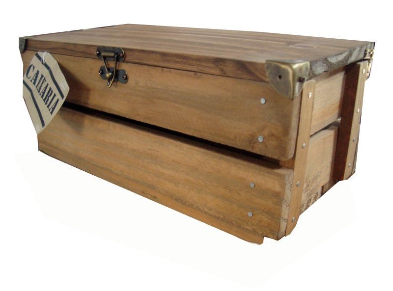 Mini Baú em Madeira de Pinus 30x15x13cm | MadeiraMadeira