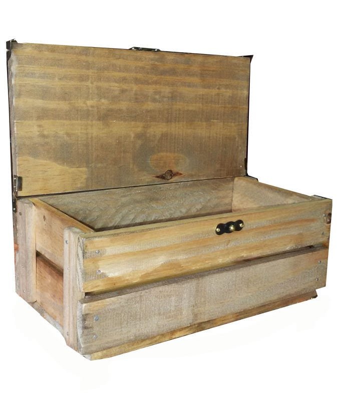 Mini Baú em Madeira de Pinus 30x15x13cm | MadeiraMadeira