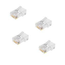 Kit 4 Conectores Rj45 Macho | MadeiraMadeira
