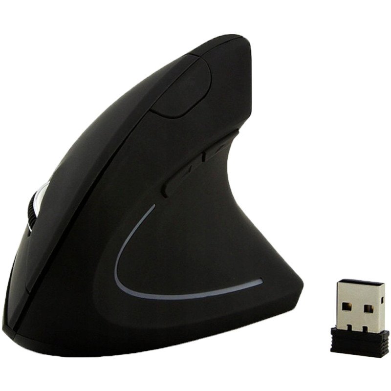 Mouse Vertical Kolke KEM-248 USB Sem Fio - Preto | MadeiraMadeira