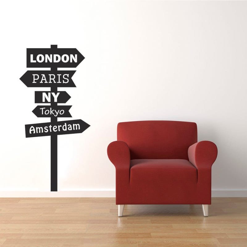 Adesivo de Parede Placas Países - Bege | MadeiraMadeira