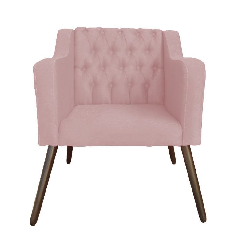 Poltrona Toronto Suede Rosê Takeda Estofados | MadeiraMadeira