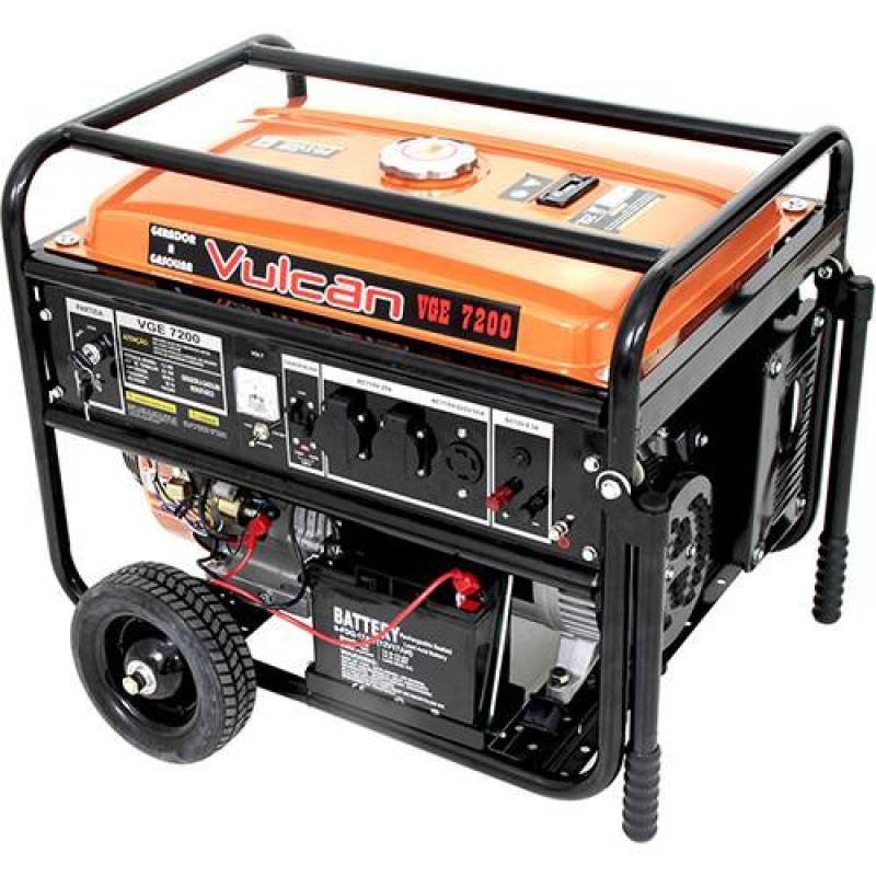 Gerador VULCAN VGE 7200 7,2Kva - Bivolt - Monofásico - 4 T 439cc 15HP ...