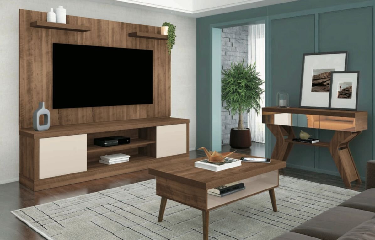 Conjunto Sala de Estar Completa para TV Até 75 Polegadas Home Boss 2.2 ...