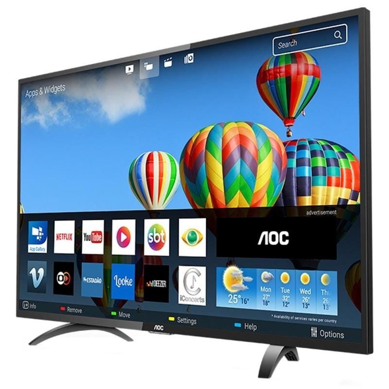 Smart TV LED 43 Polegadas Aoc Le43S5970S, Full Hd, Wi-Fi, 2 USB, 3 HDMI e DTV | MadeiraMadeira