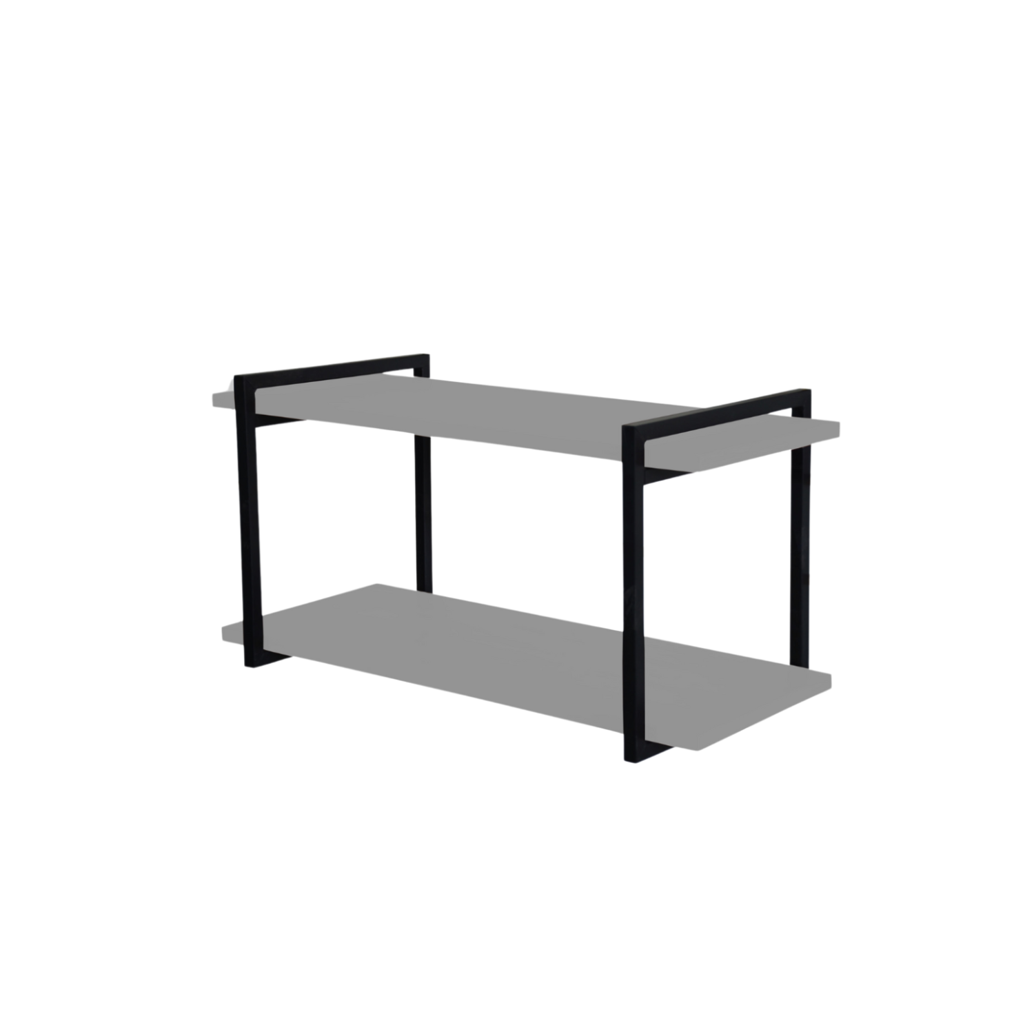 Nicho Metalon Duplo Organizador 70x20 Preto/cinza Claro 02 | MadeiraMadeira