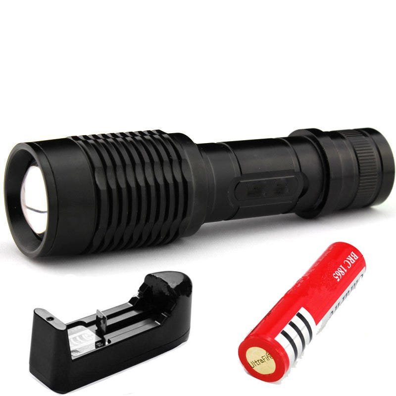 Mini Lanterna Tatica Profissional Cree LED Carregável a Prova de Água ...