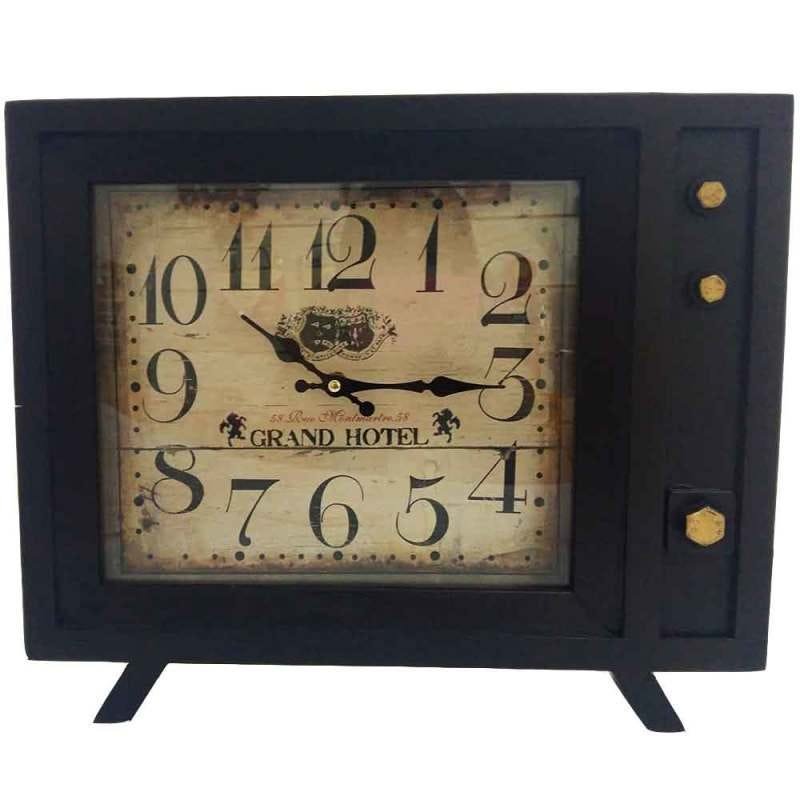 Relógio de Mesa Retrô TV | MadeiraMadeira