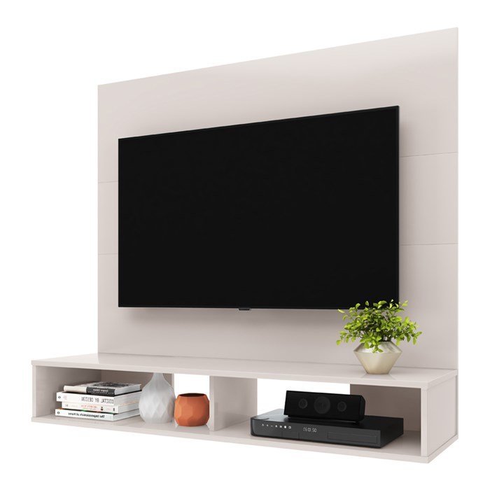 Painel Bancada para Tv 50 Polegadas Alpes Off White Clb | MadeiraMadeira