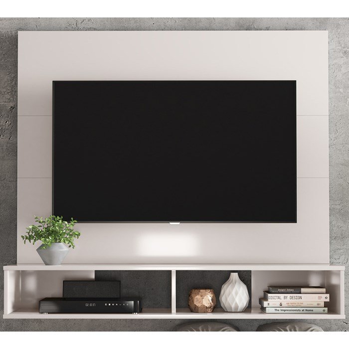 Painel Bancada para Tv 50 Polegadas Alpes Off White Clb | MadeiraMadeira