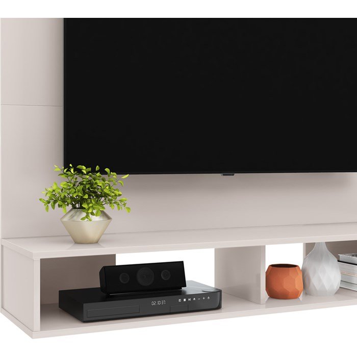 Painel Bancada para Tv 50 Polegadas Alpes Off White Clb | MadeiraMadeira