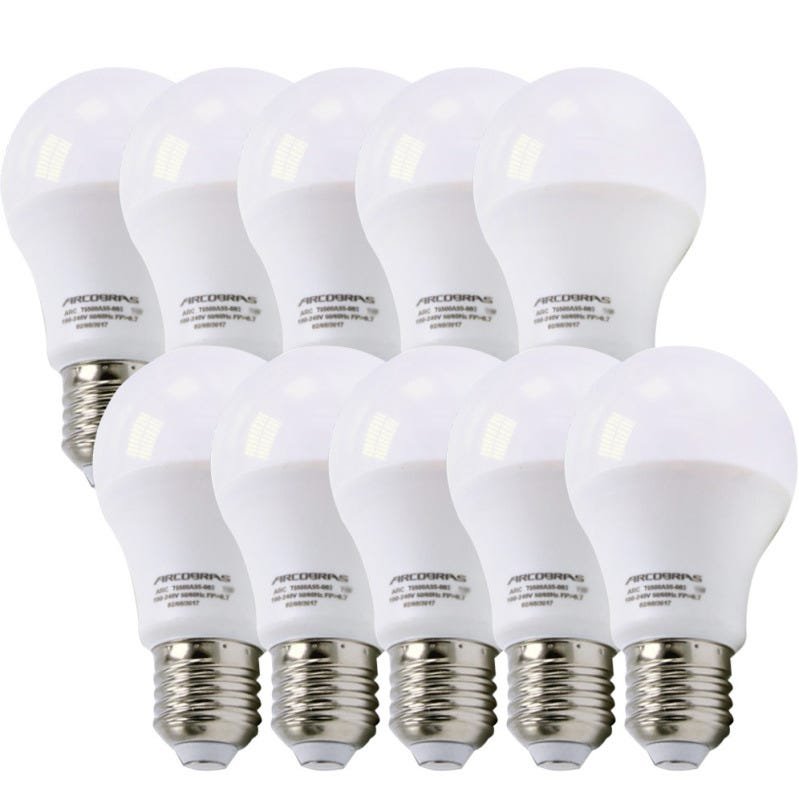 Kit 10 Lâmpadas Bulbo LED 10W Econômicas Brancas Arcobrás | MadeiraMadeira