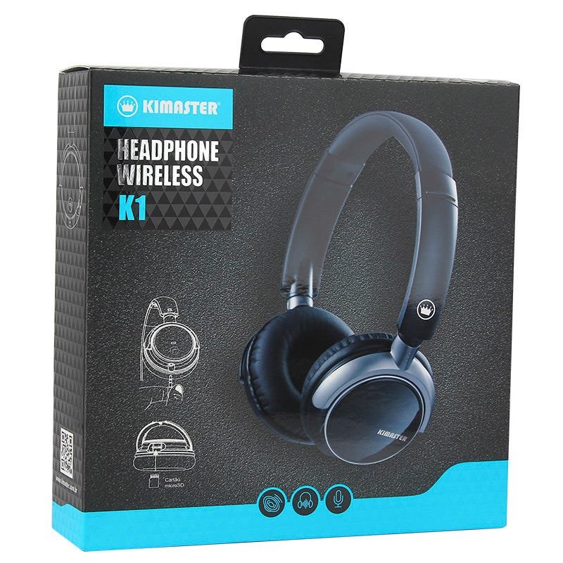 Fone de Ouvido Bluetooth Kimaster 1 Ano Garantia Potente | MadeiraMadeira