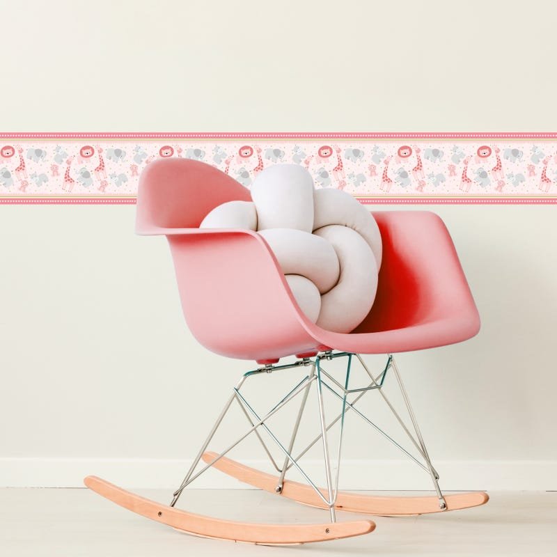 Faixa Decorativa de Parede Safari Menina 3mx15cm | MadeiraMadeira