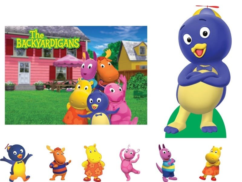 Kit Painel Lona 1,50x1,00m e Displays Backyardigans 02 | MadeiraMadeira