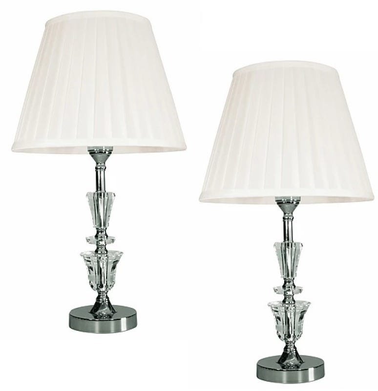 Kit de 2 Abajures 54cm Altura com Acendimento de Toque 893 | MadeiraMadeira