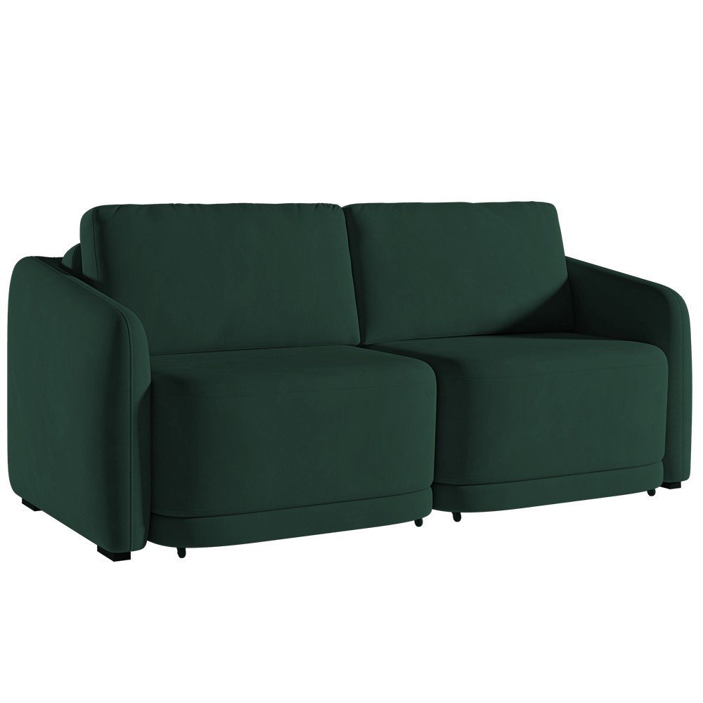 Sofá Cama Casal para Sala 196cm Polska K04 Veludo Verde - Mpozenato ...