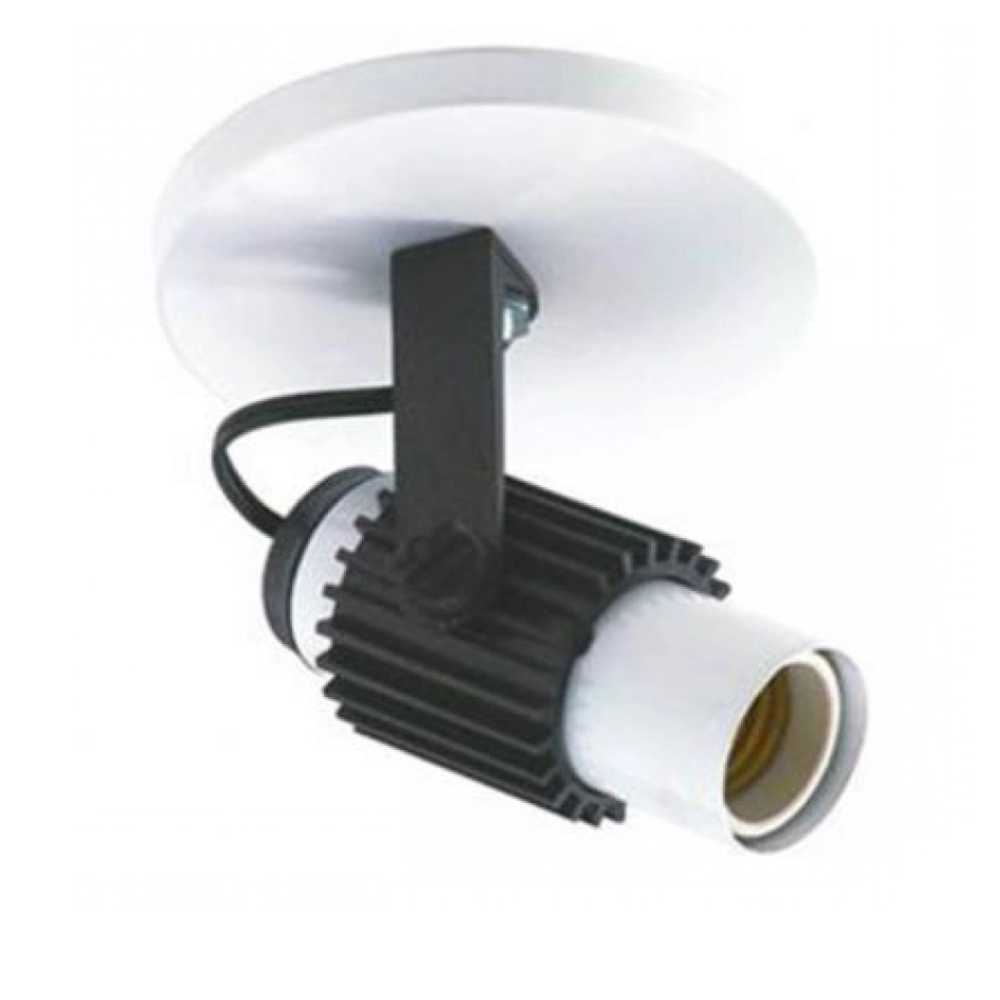 Kit-5 Spot B1 Simples Aletado Para 1x E27 Led Bulbo Branco C/ Preto ...