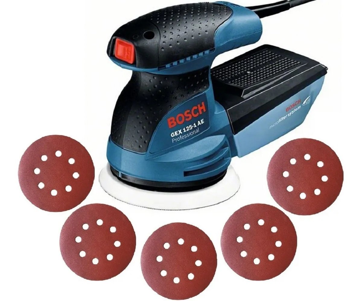 Lixadeira Roto Orbital 5" 250W Gex 125-1Ae Bosch | MadeiraMadeira