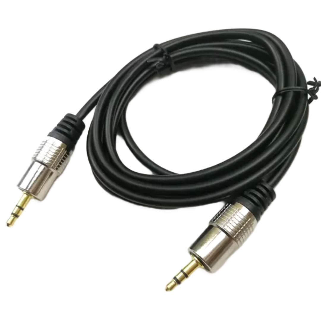 Cabo Plug P2 Estereo X P2 Estereo Gold 24k 1.8m | MadeiraMadeira