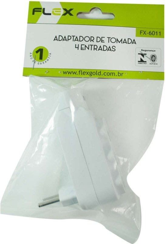 Adaptador Para Tomada Pino Multiplicador 4 Tom 2 Pino Flex | MadeiraMadeira