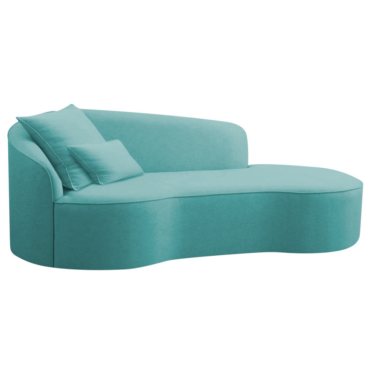 Divã Recamier Curvo Sala de Estar Recepção Inglaterra 150cm Lado ...