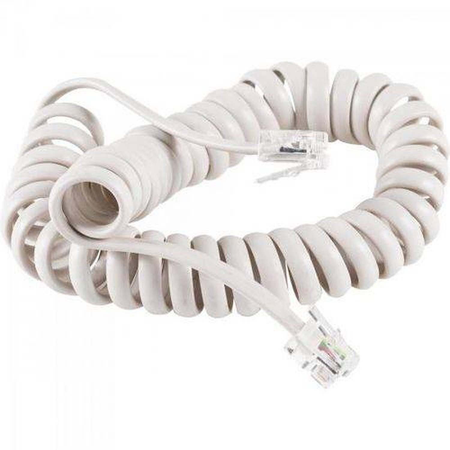 Cabo para Telefone Espiral CBTL0021 RJ11 2m Cinza Storm | MadeiraMadeira