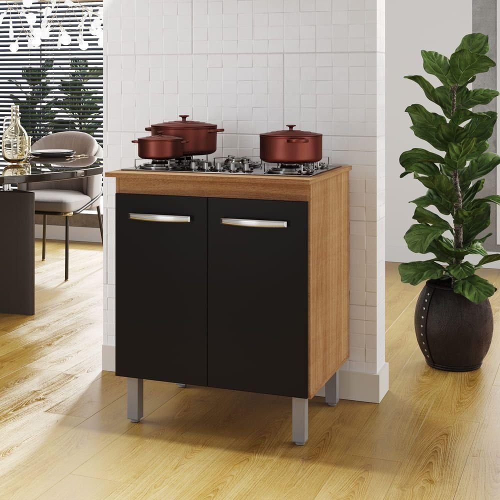 Balcão para Cooktop 2 Portas Armário de Cozinha Jade - Ssx Multicoisas ...
