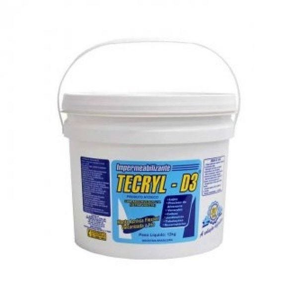 Manta Fria Liquida Impermeabilizante Tecryl D3 Branco 12kg | MadeiraMadeira