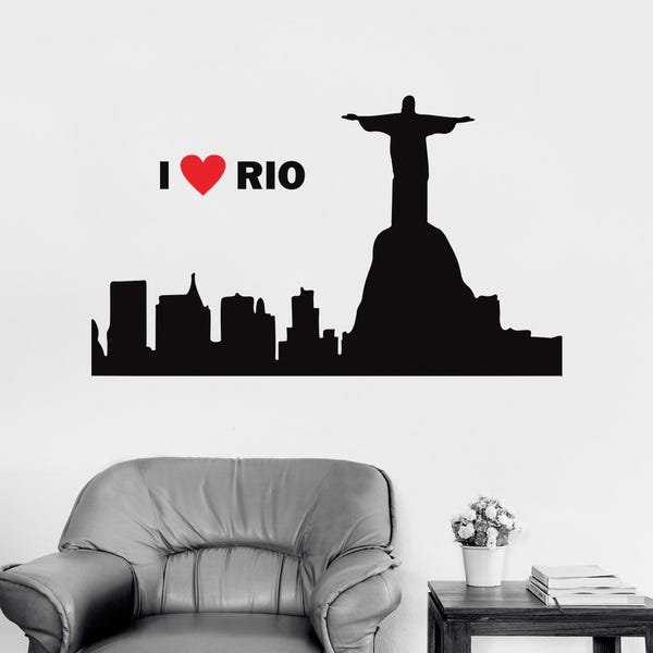 Adesivo de Parede I Love Rio | MadeiraMadeira