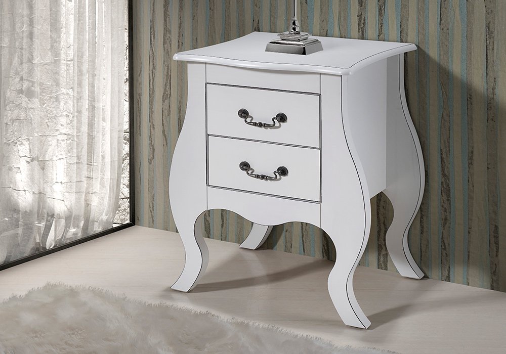 Mesa de Cabeceira Bombê Antique 2 gavetas - 1026 Meyer Mesa de ...