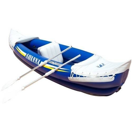 Canoa Inflável Savanna Com Remos E Inflador Para 2 Pessoas - Aqua ...