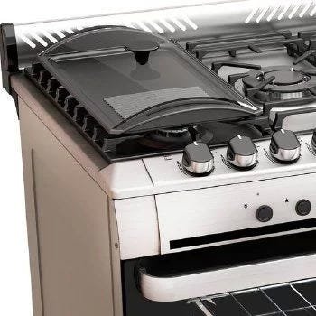 Fogão 5 Bocas Atlas Top Machine com Timer 2 Espetos Giratorio - 1481001 ...