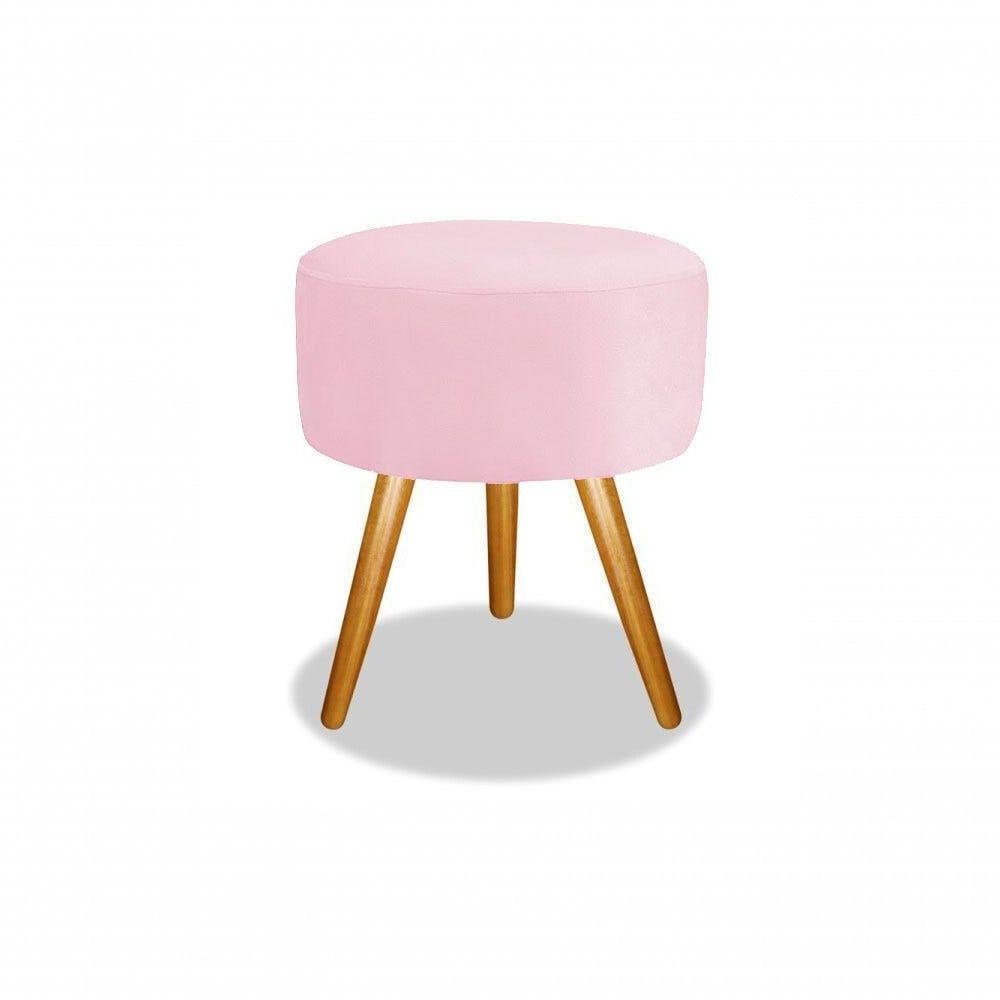 Puff para Sala Pé Palito Rosinha/rosa 50cm Altura | MadeiraMadeira