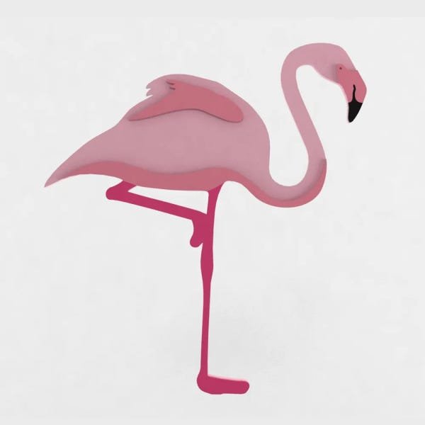 Aplique em Mdf Flamingo Tons | MadeiraMadeira