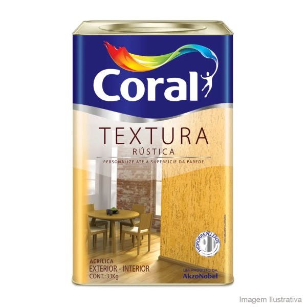 Revestimento Textura Rústica Acrílico Fosco Ocre Colonial 18L Coral | MadeiraMadeira