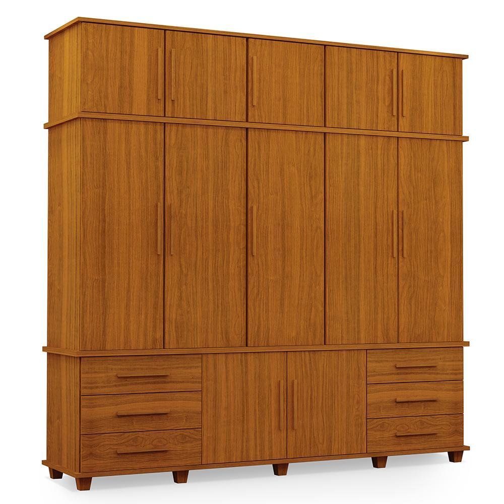 Guarda Roupa Casal Londres 12 Portas e 6 Gavetas Freijó - Móveis Luapa ...