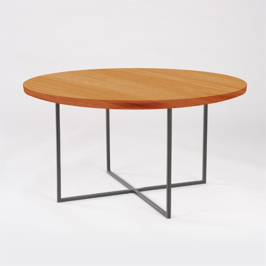 MESA DE CENTRO REDONDA SENSE - BASE FERRO 300 - TAMPO LAMINADO Ø 60 CM ...