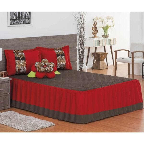 Colcha Casal Padrão Flor 04 Peças Tecido Microfibra Peletizada ...