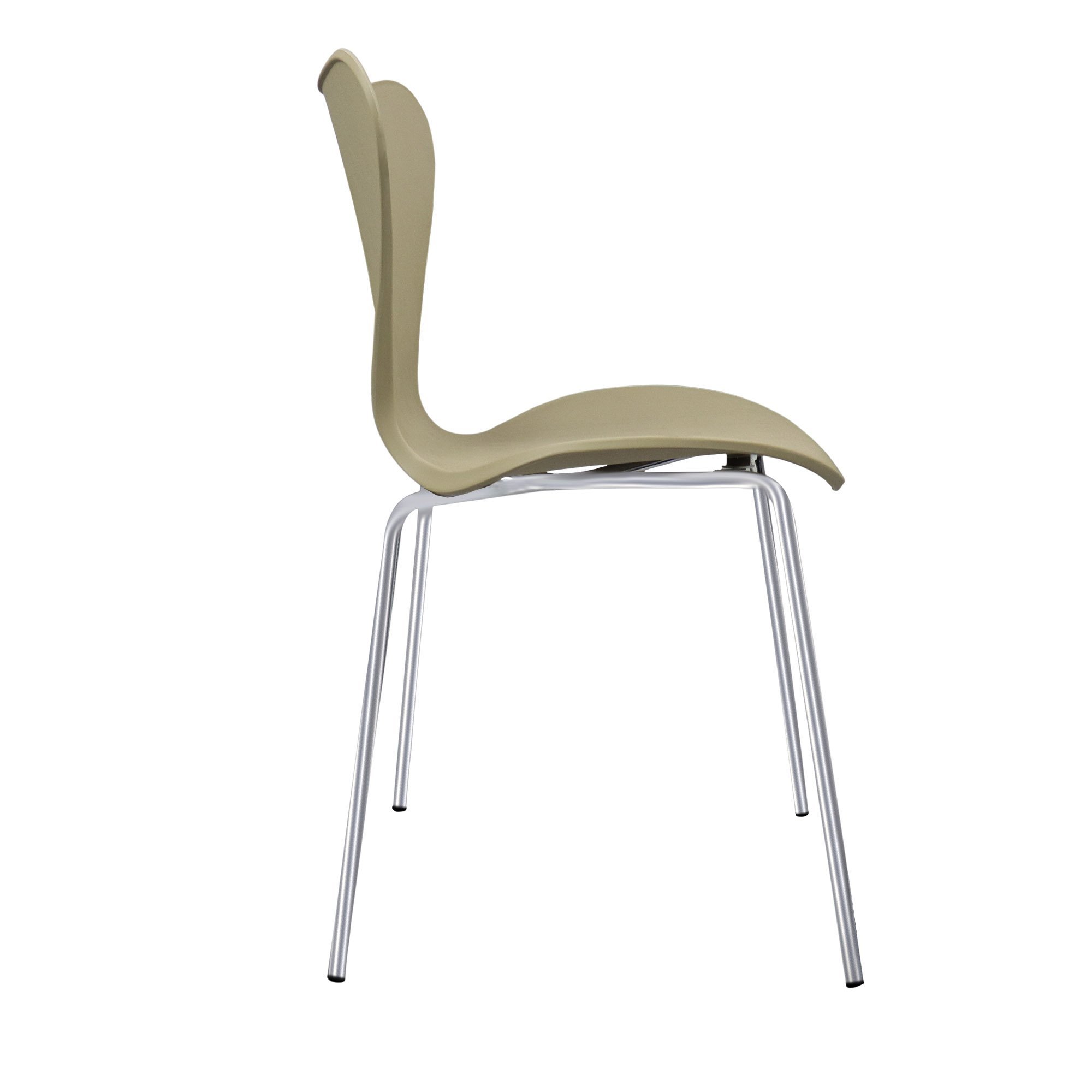 Kit 2 Cadeiras Jacobsen Polipropileno Sala Jantar Base Metal - Bege | MadeiraMadeira