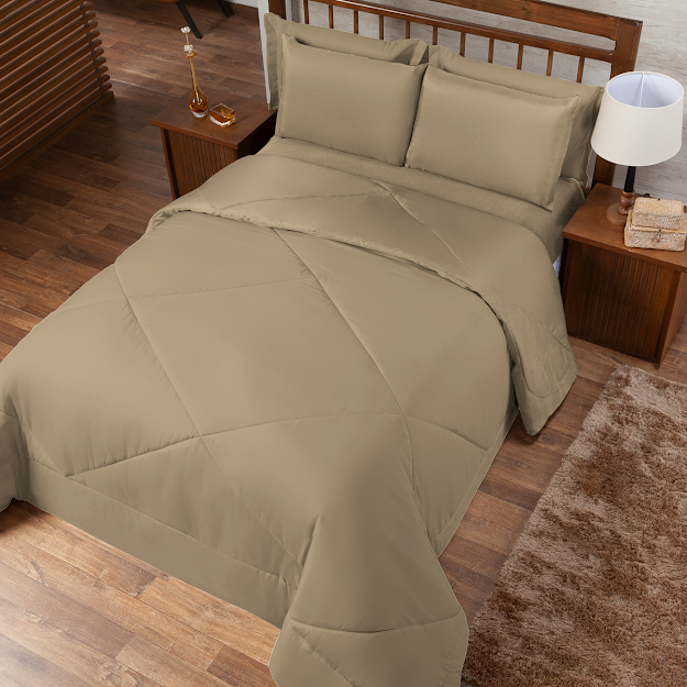 Kit Edredom Casal Queen 3 Peças Margarida Cama Box:avela | MadeiraMadeira