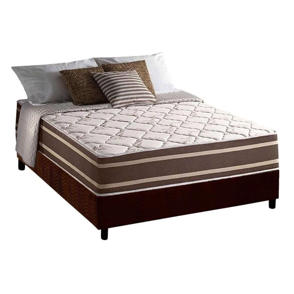 Conjunto Box Casal: Colchão Molas Superlastic Duo Sono + Base Crc Suede ...