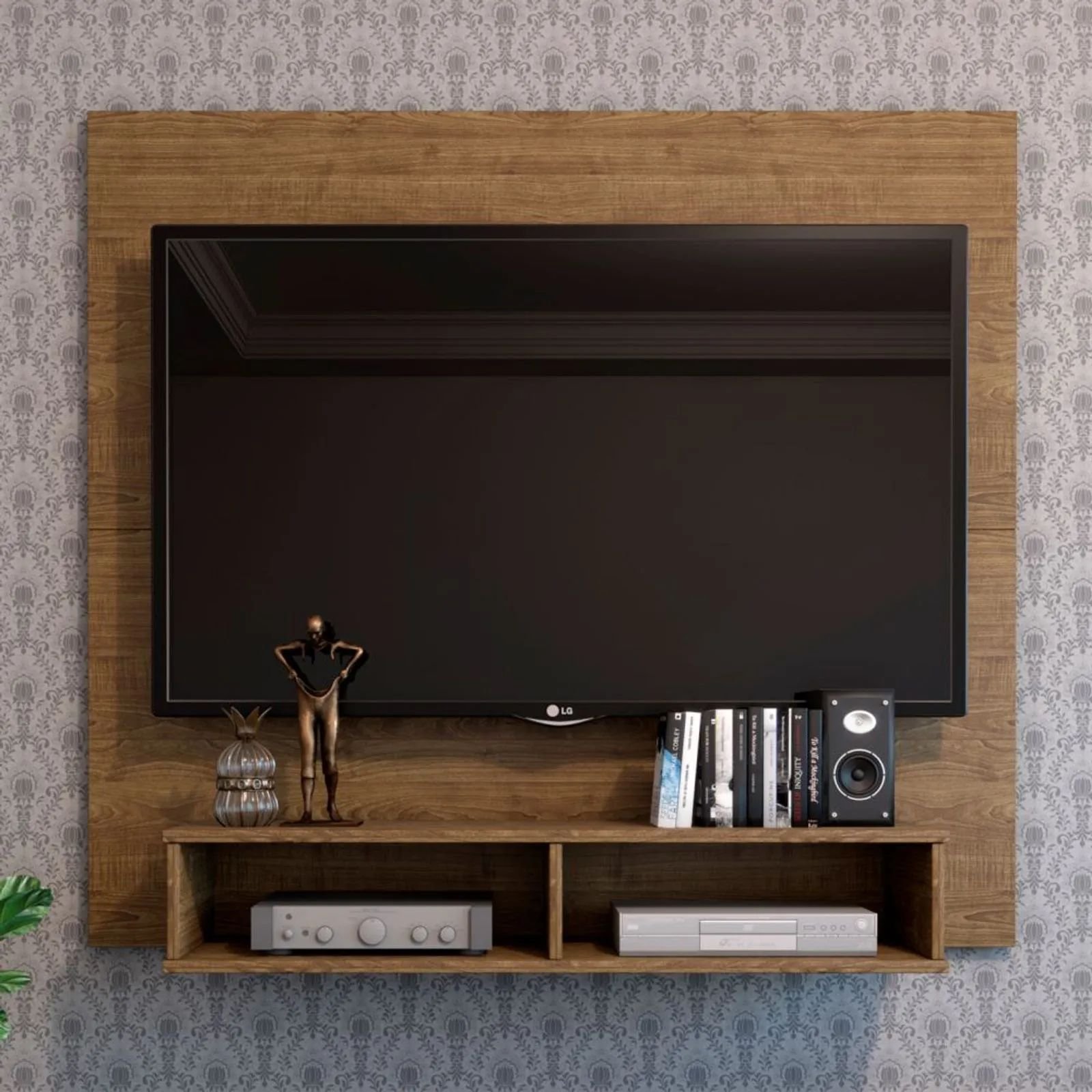 Painel para TV até 42" Twister Imbuia Rustic | MadeiraMadeira