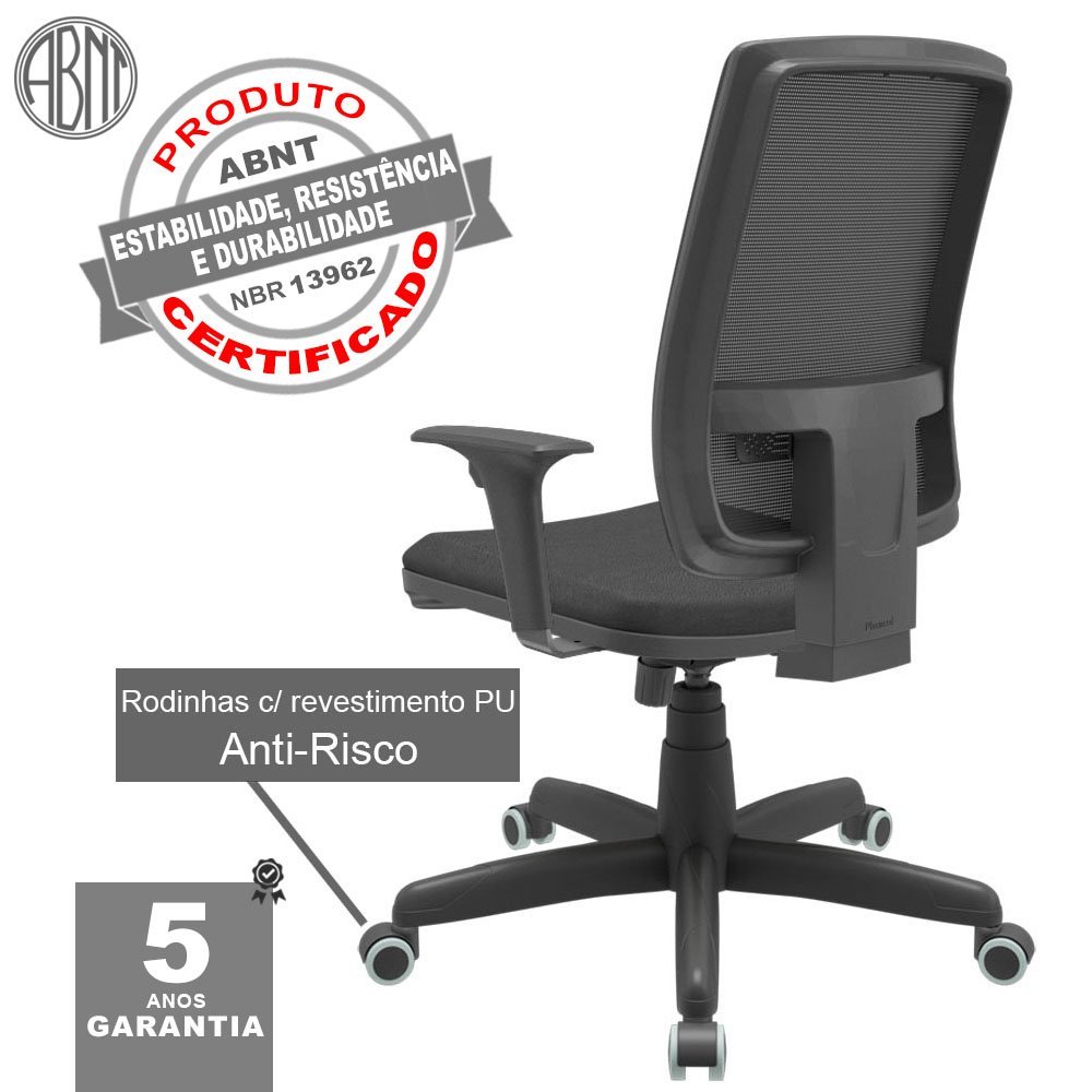 Cadeira Presidente Brizza Tela Ergonômica Reclinável Para Escritório ...