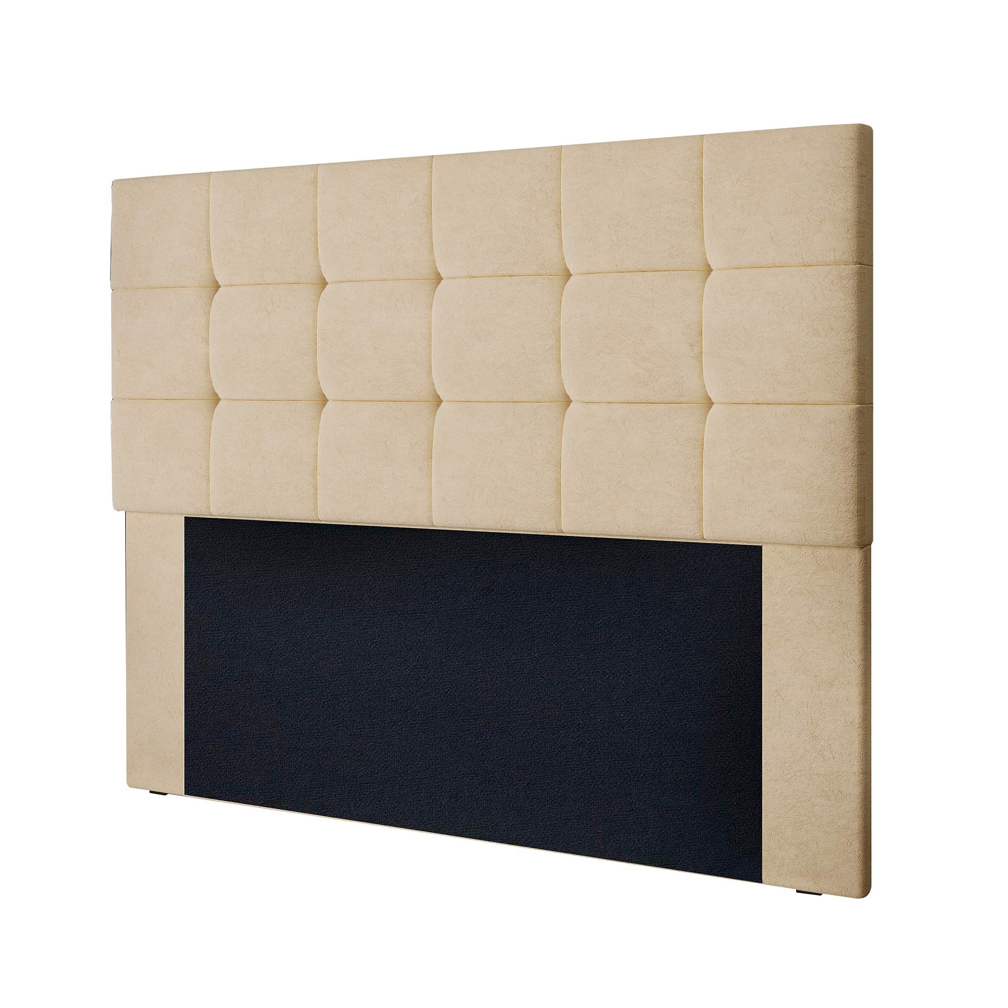 Cabeceira Julia 1,40 Casal bege amassado ref 1301 - Star Confort ...